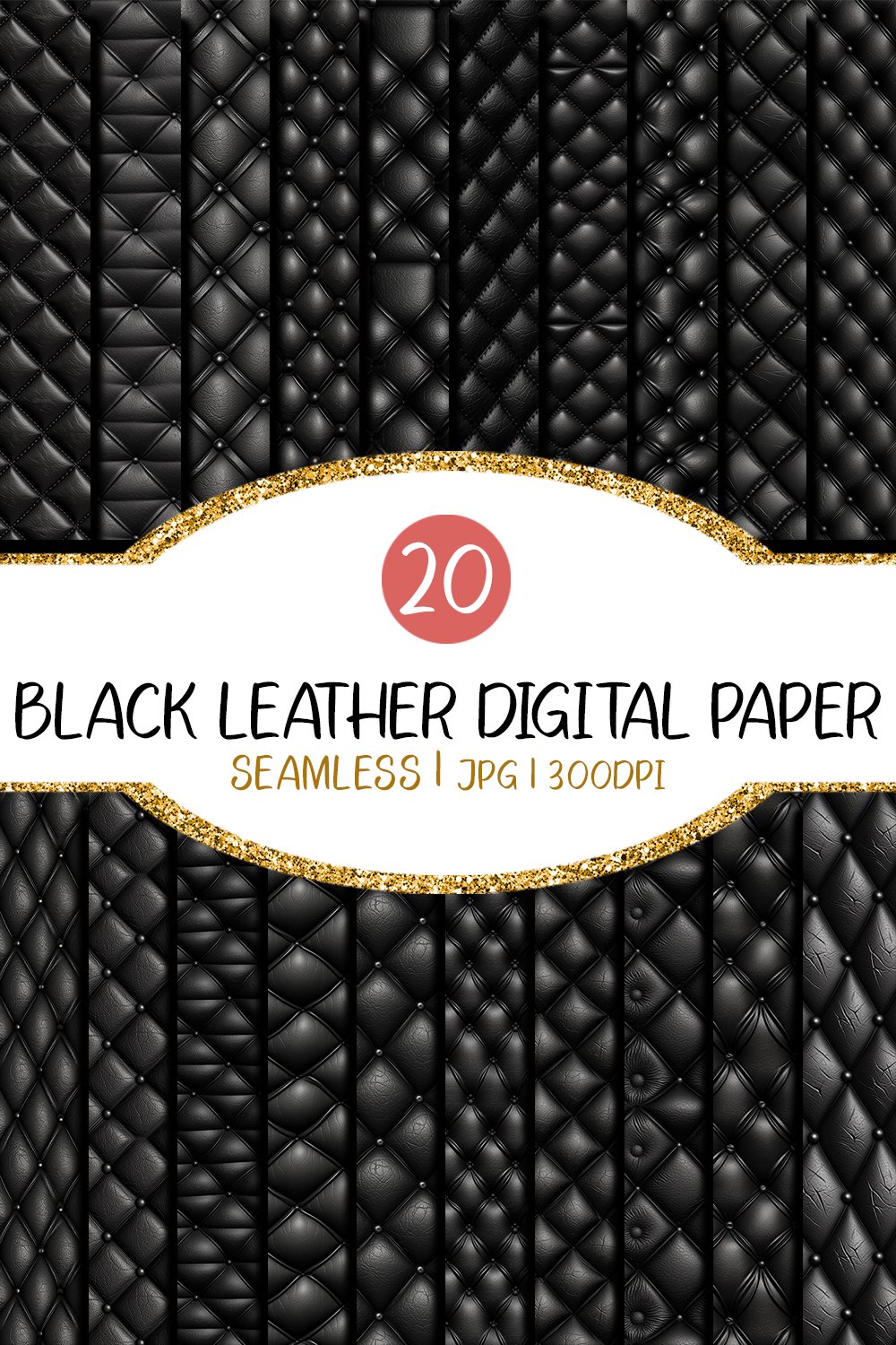 Seamless Black Leather Digital Paper | Background, Scrapbook