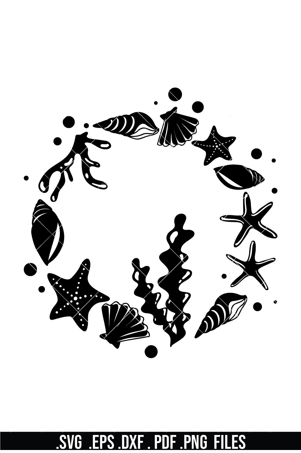 Sea Wreath Ocean Creatures Wreath Beach Wreath SVG (2462354)