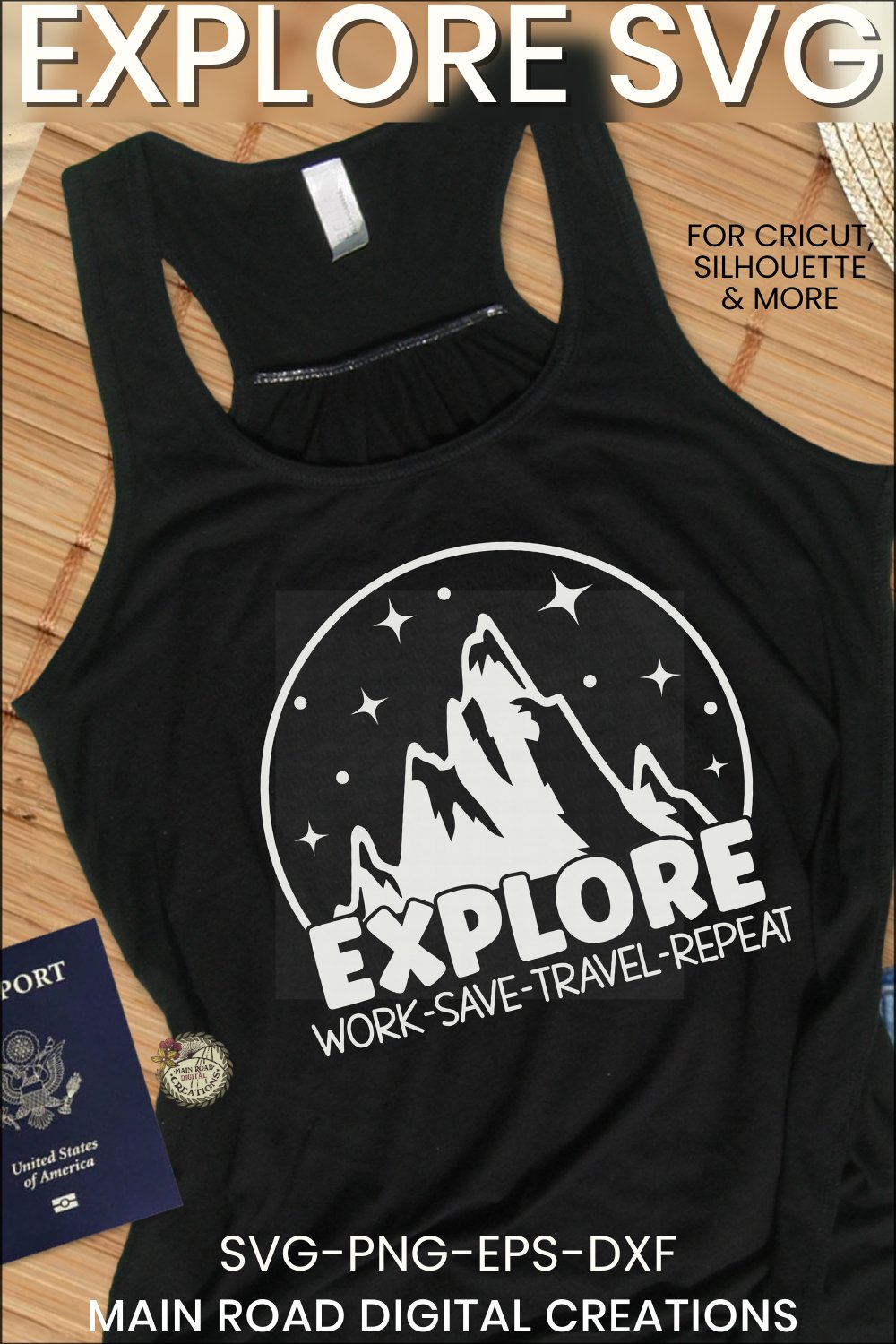 Explore SVG-Work-Save-Travel-Repeat-Vacation Travel PNG
