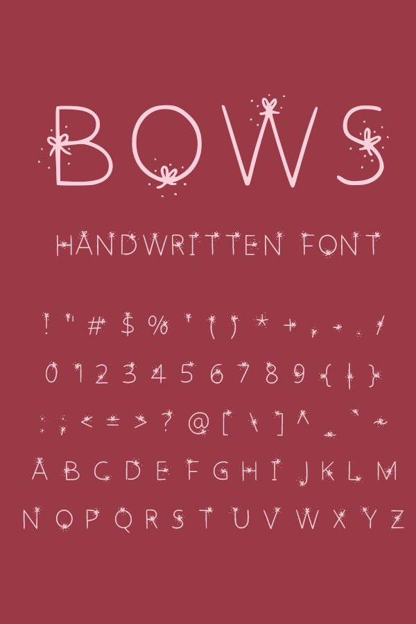 Bow childish font in ttf, otf