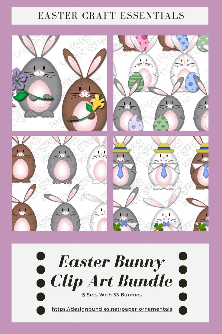 Clip Art, Easter Clip Art, Easter Bunnies Clip Art Bundle