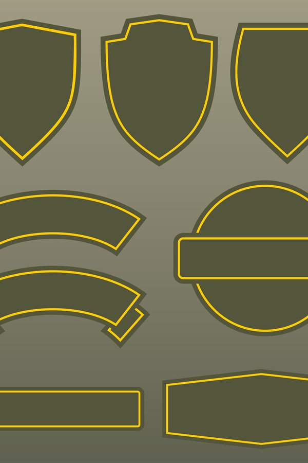 Military colors army patches template design