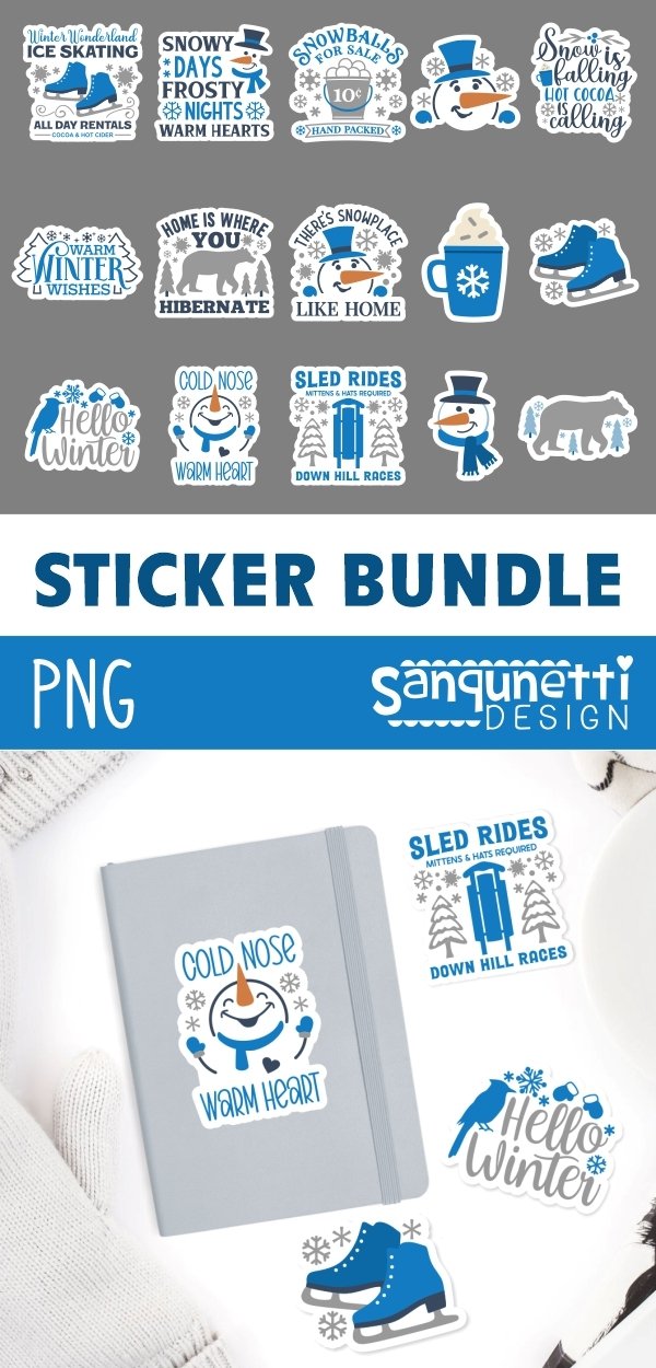 Winter Sticker Bundle - 15 designs