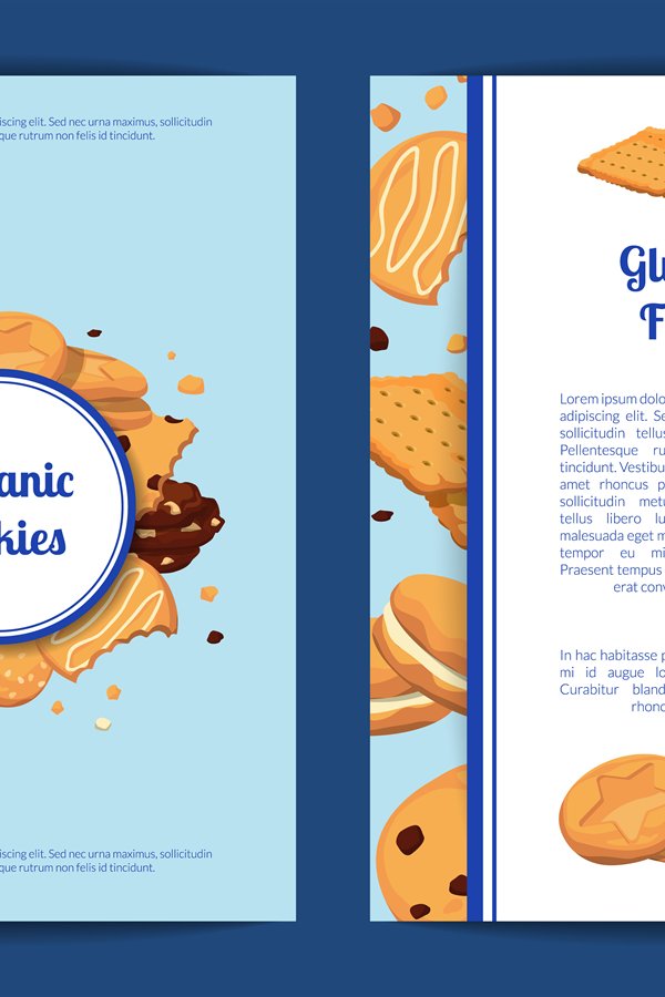 Vector card or flyer templates set with cartoon (829049)