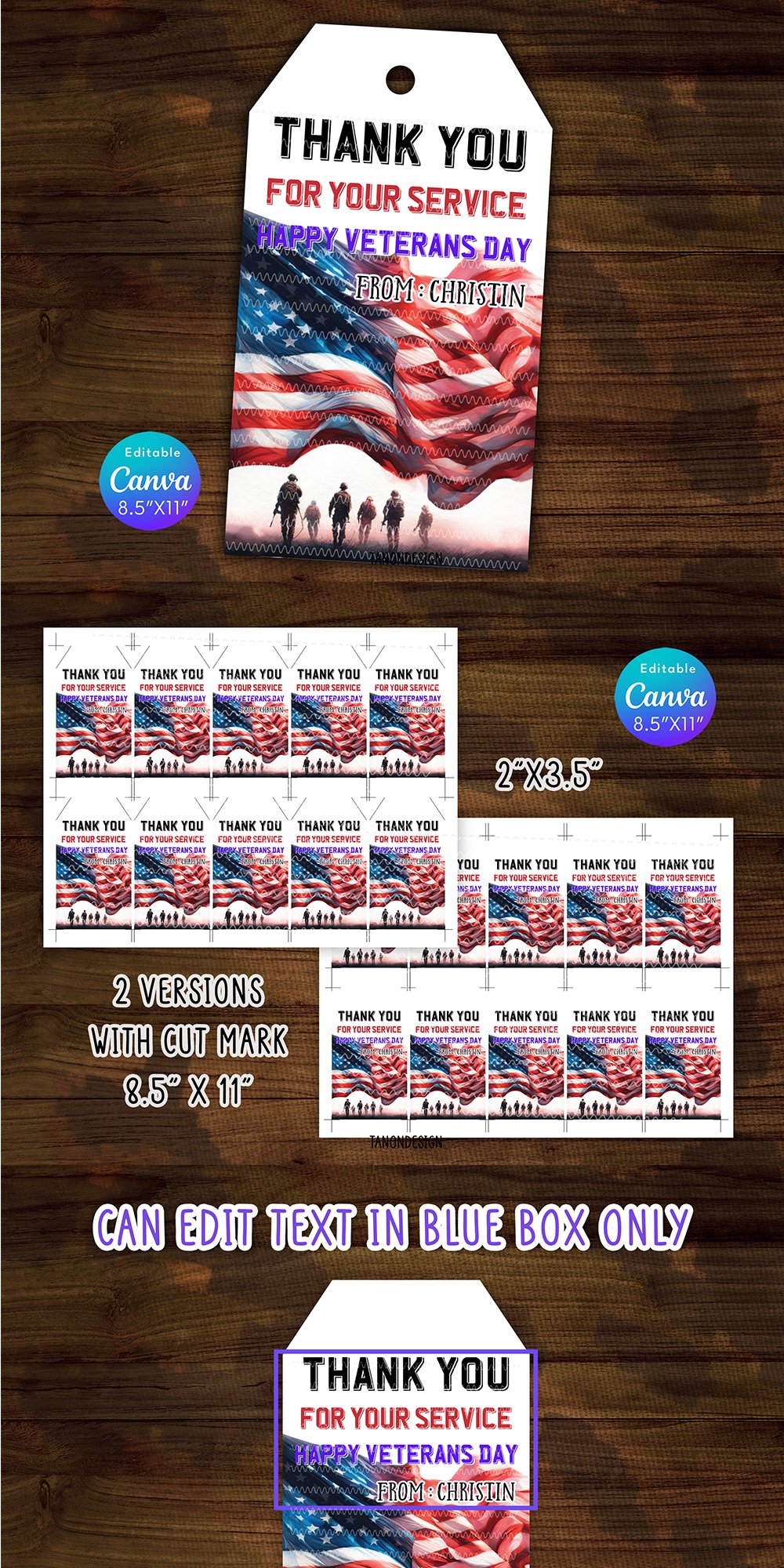 Veterans Day Thank You For Your Service Printable (2907973)
