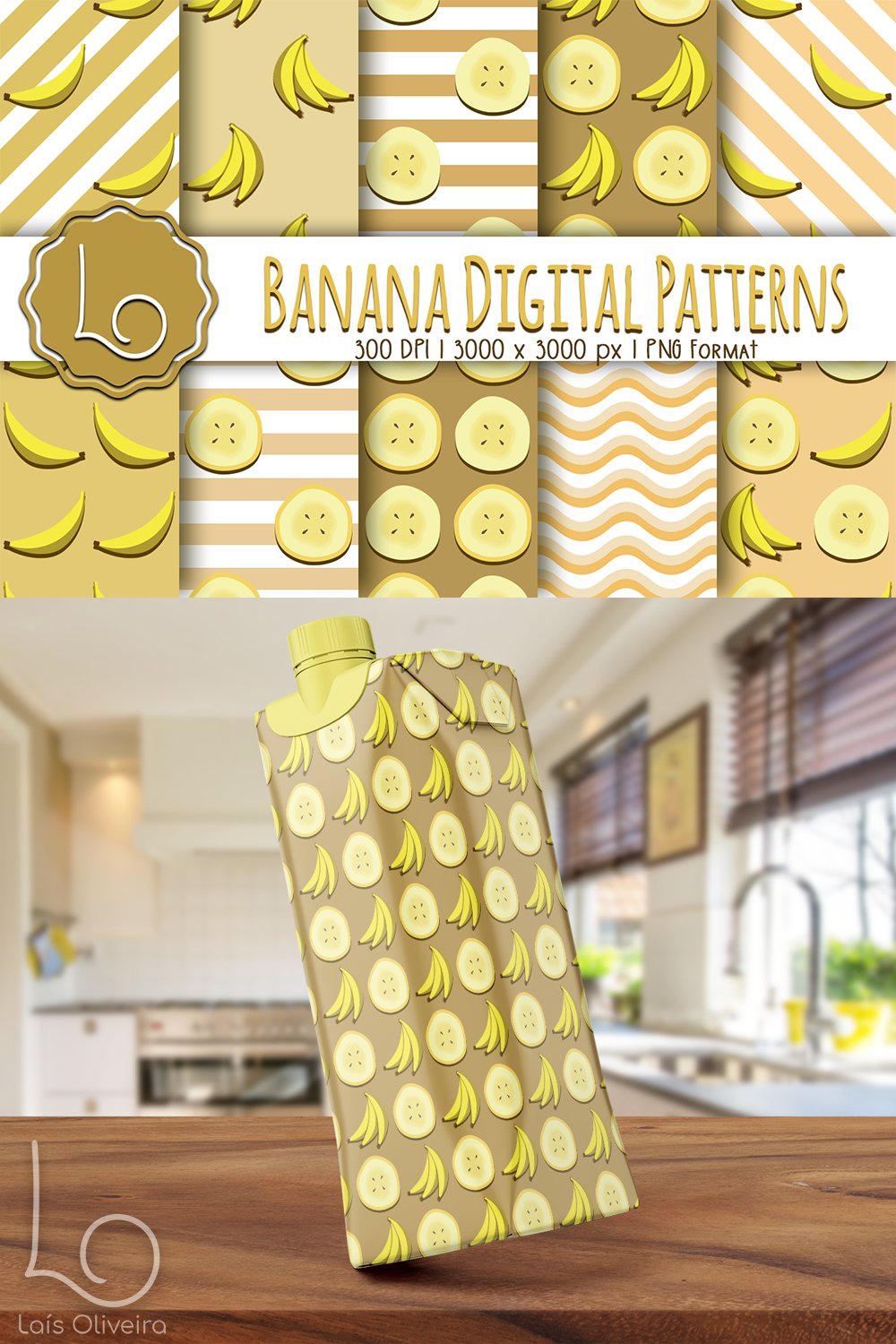 10 Banana Digital Patterns