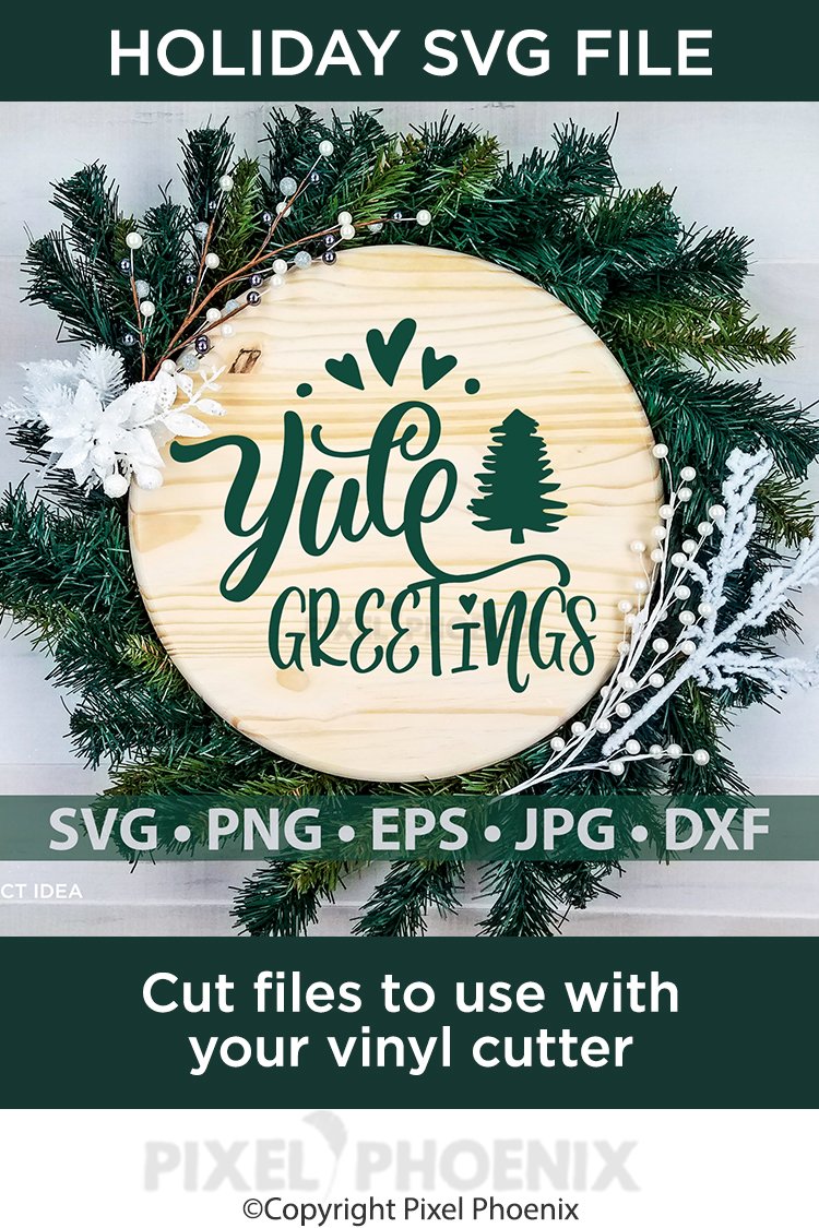 Yule Greetings SVG cut file | Pagan Christmas SVG