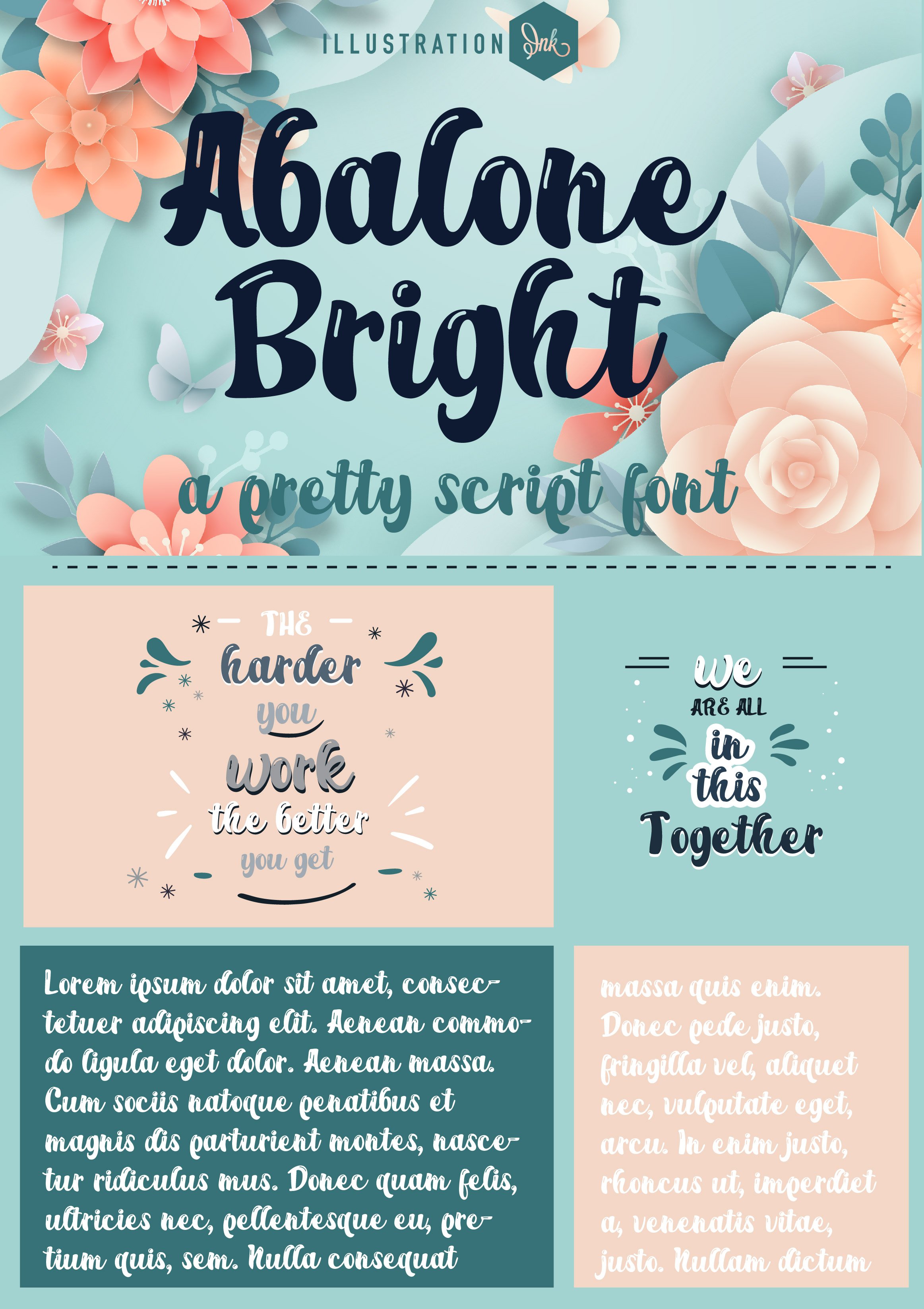 Handcrafted cursive script