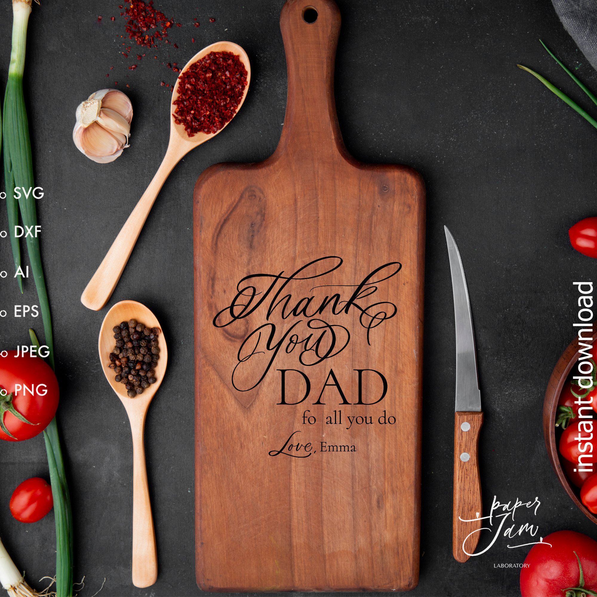 Fathers Day SVG Thank you Dad SVG Kitchen signs svg