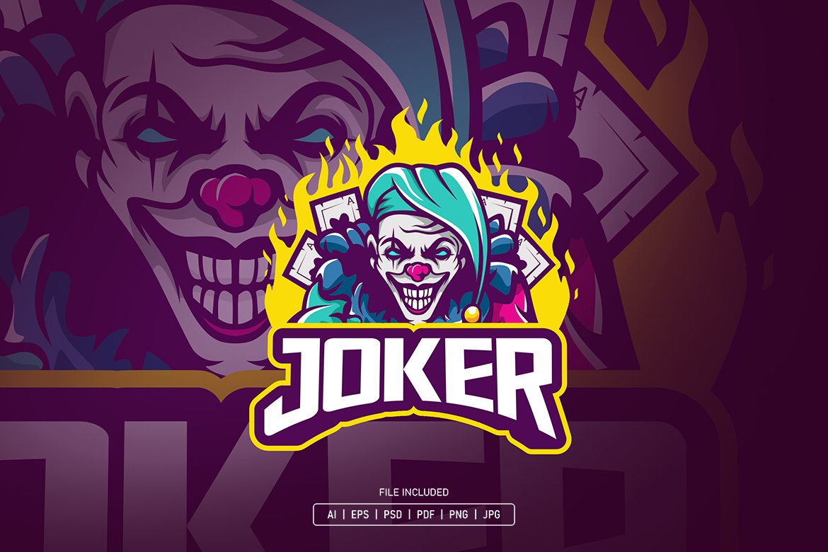 joker mascot logo