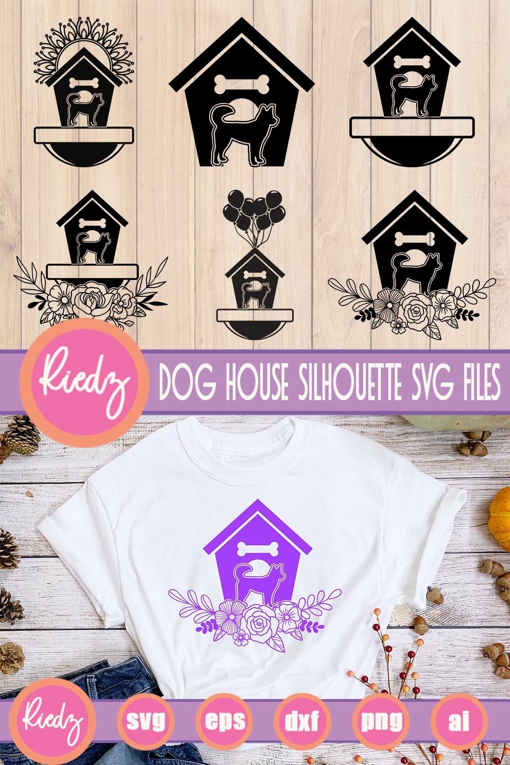 Dog House Svg Cut Files, Dxf Png Eps Ai, Cricut