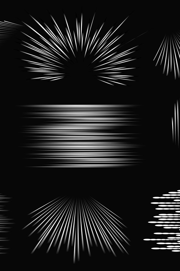 Abstract speed line patterns