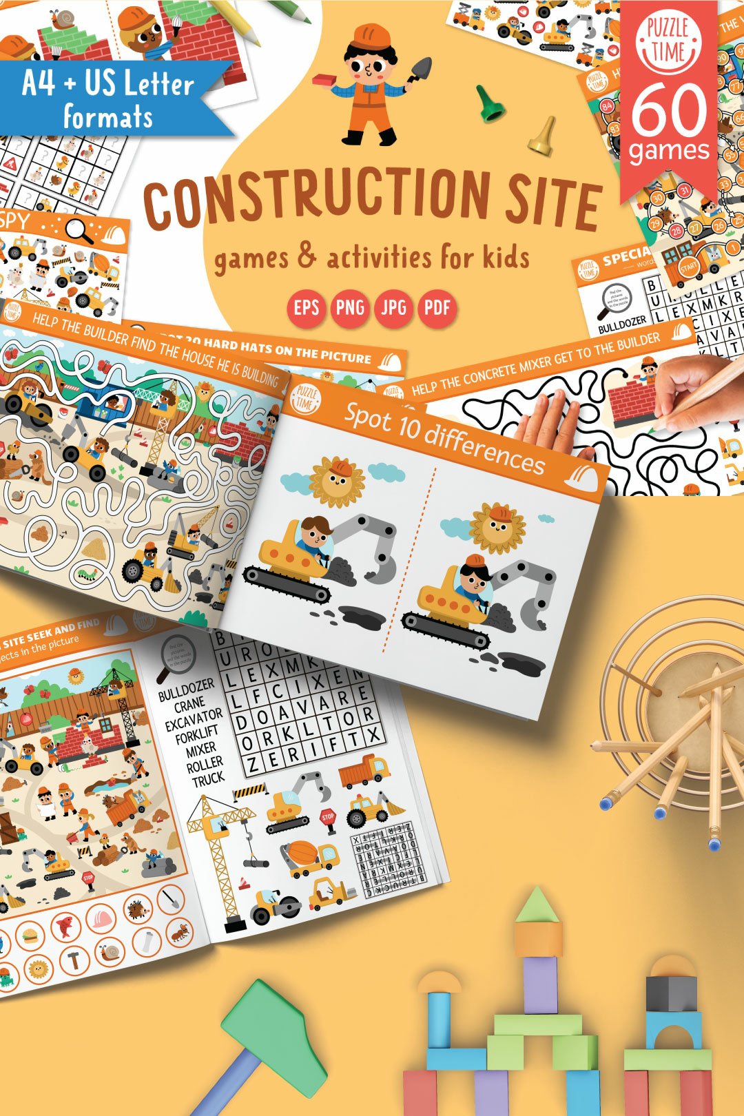 Construction site games and activities for kids (4700621)