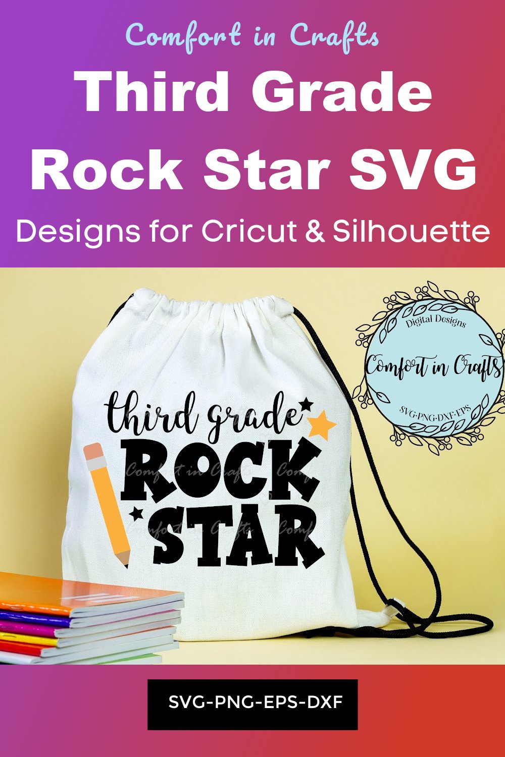 Third Grade Rock Star SVG and Sublimation