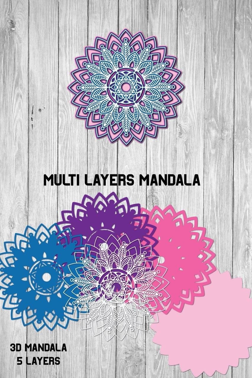 3d Layered Mandala SVG | Tribal Mandala SVG Design