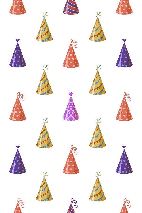 Party caps. Seamless pattern bright multicolor carnival fest