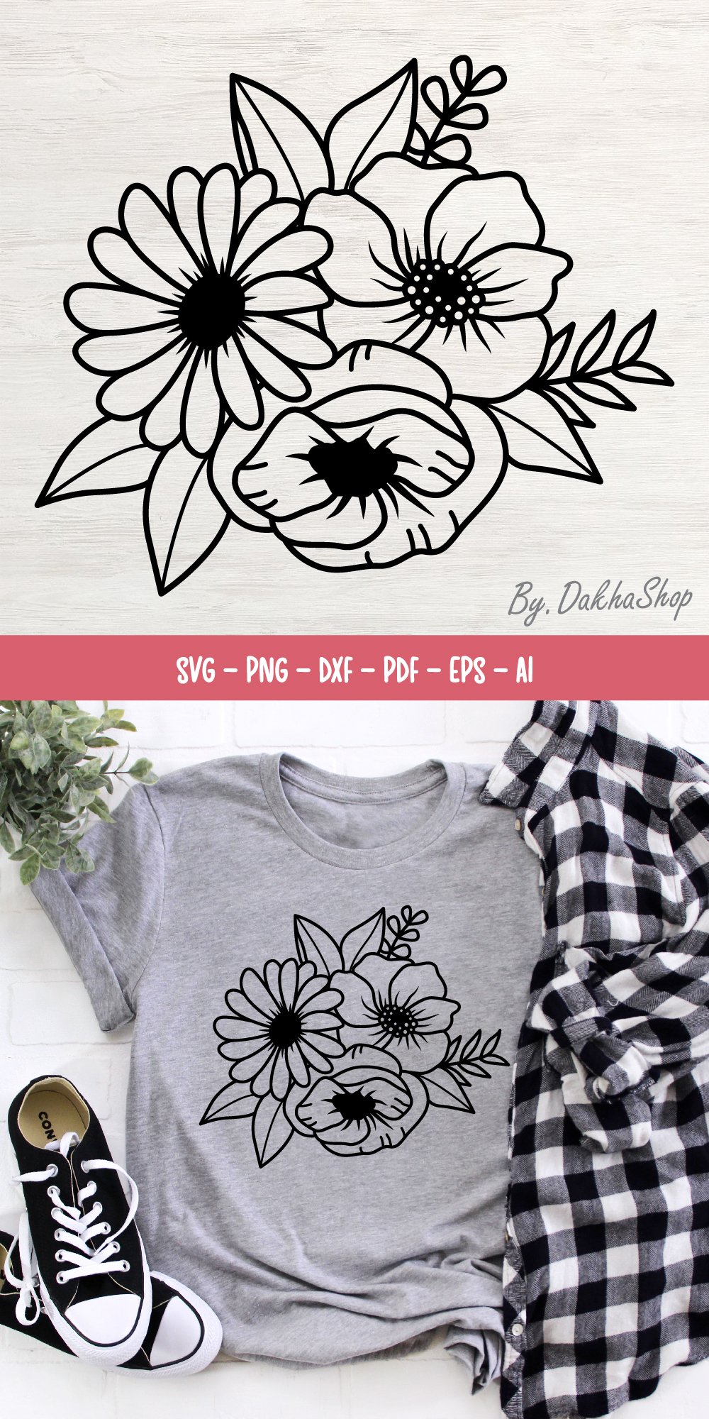 Flower SVG, Floral Svg Design (2423071)