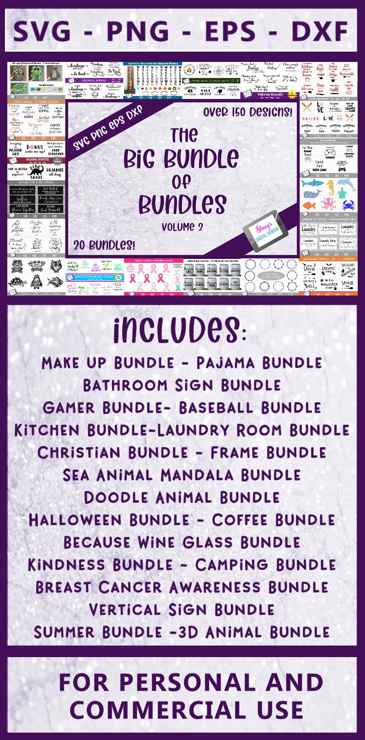 The Big Bundle of Bundles V2 | 150 files from 20 SVG bundles