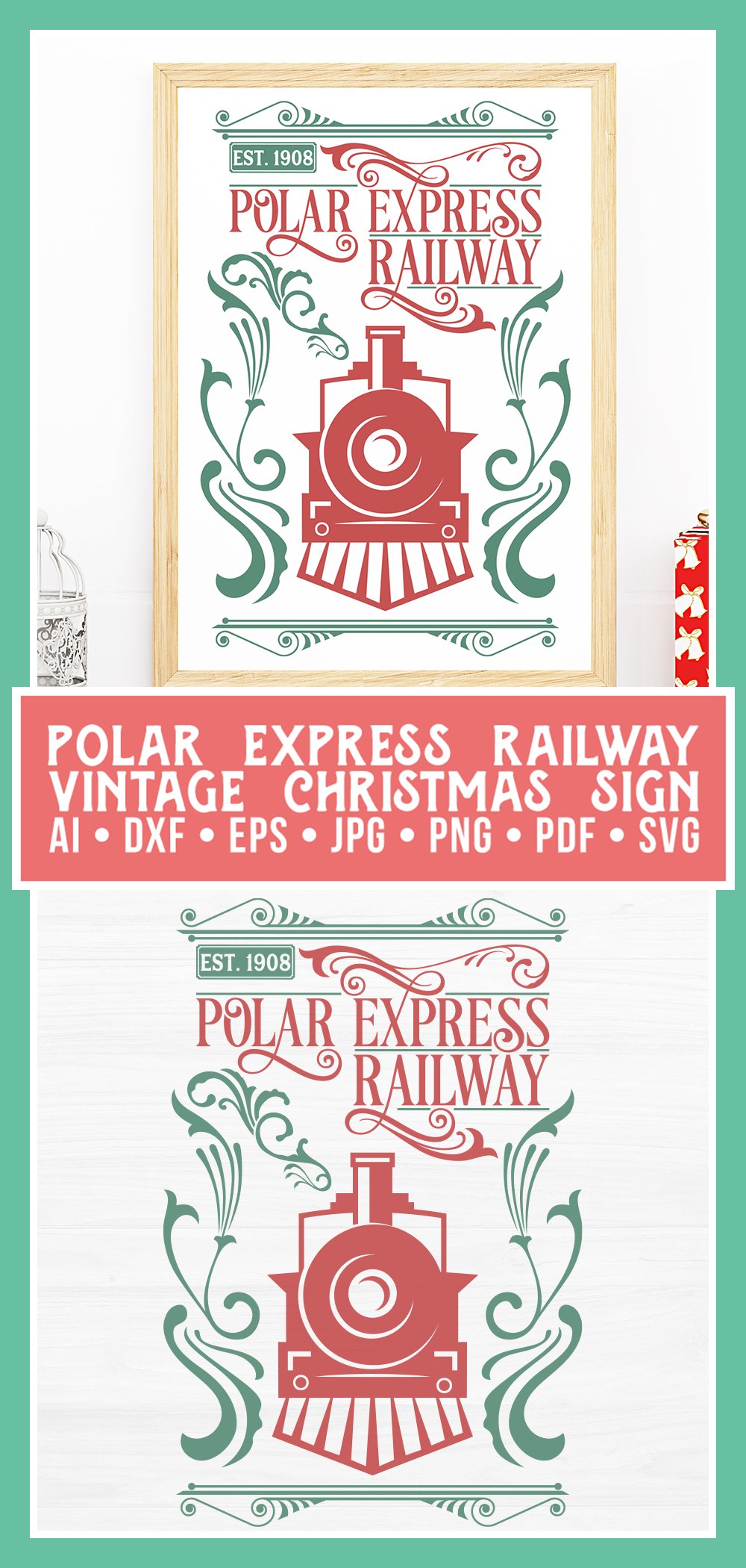 Polar Express Vintage Christmas Sign