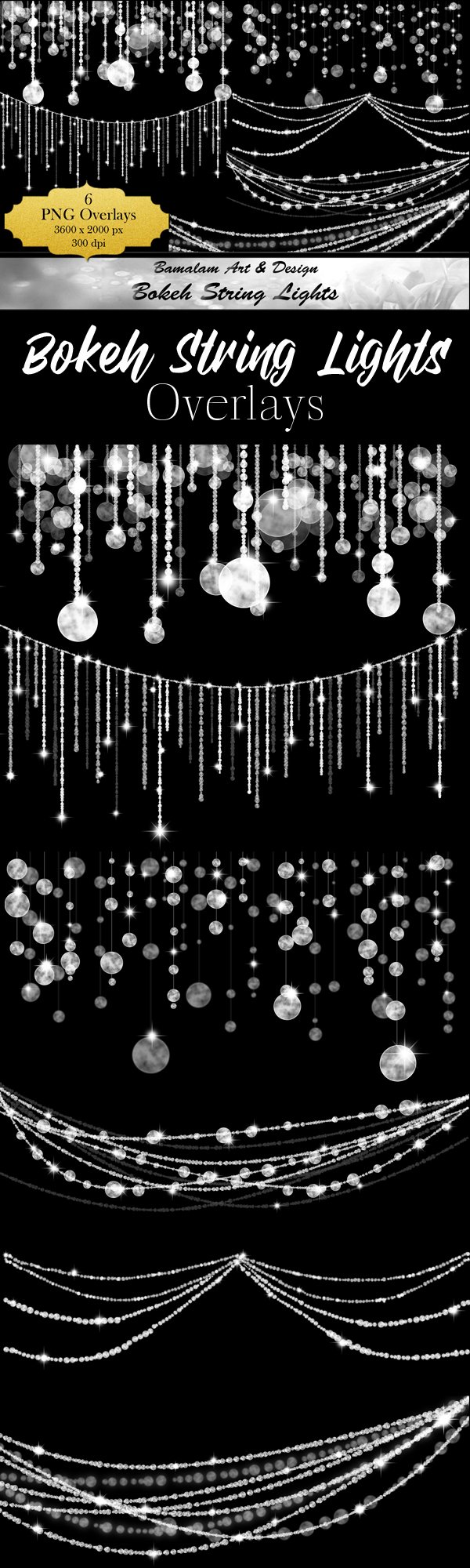 Bokeh fairy light garlands