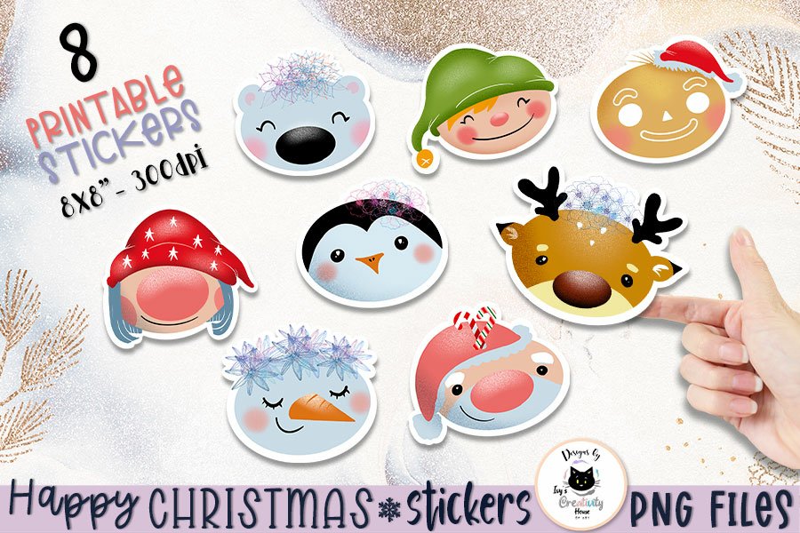 Cute Printable Christmas Sticker Pack