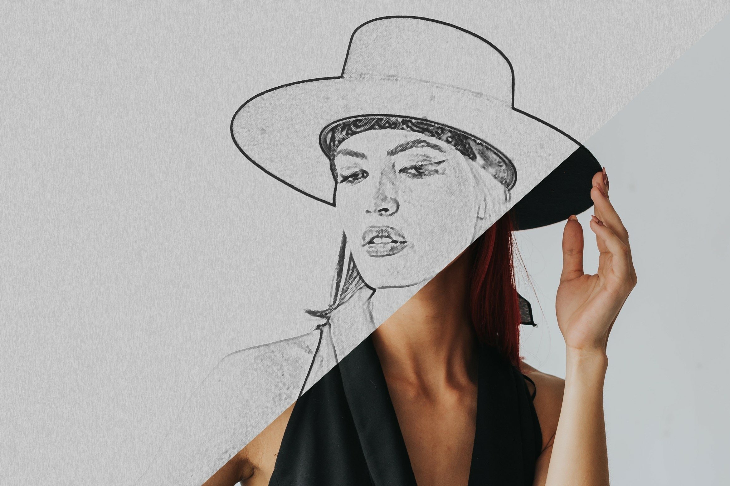 pencil art psd effect