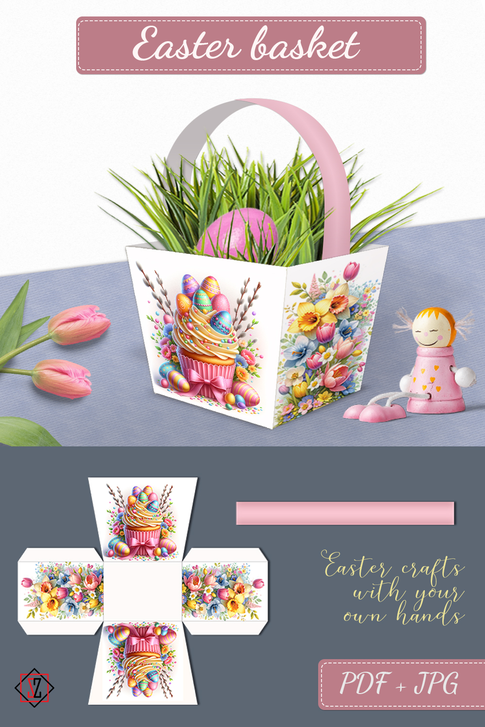 Bright Easter Basket / Template