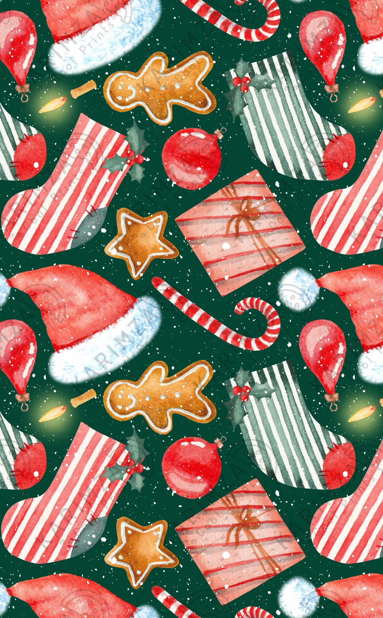Christmas paper pack digital, Christmas seamless pattern