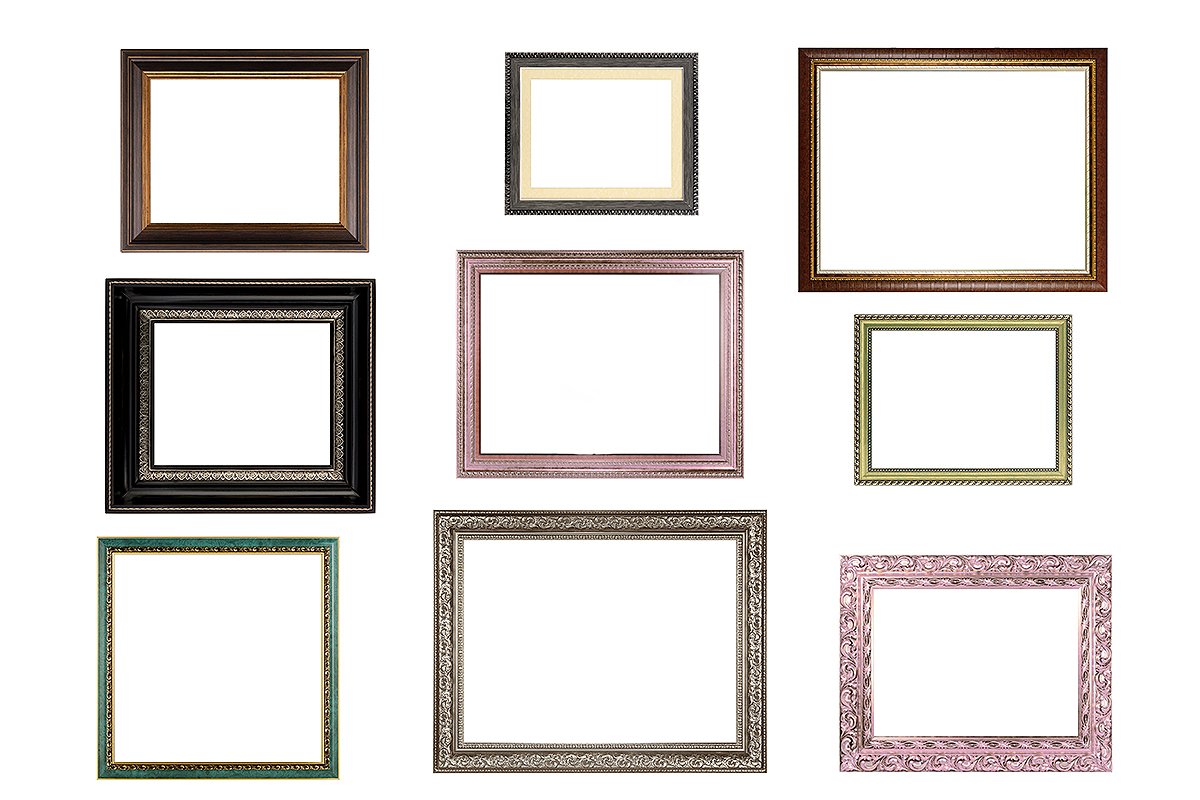 BUNDLE Color set mockup canvas frames isolated (1541259)