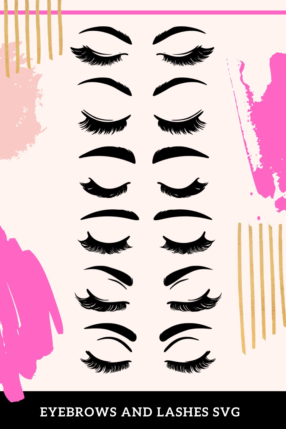 Eyelashes SVG Bundle. Eyebrows And Lashes SVG Cut Files
