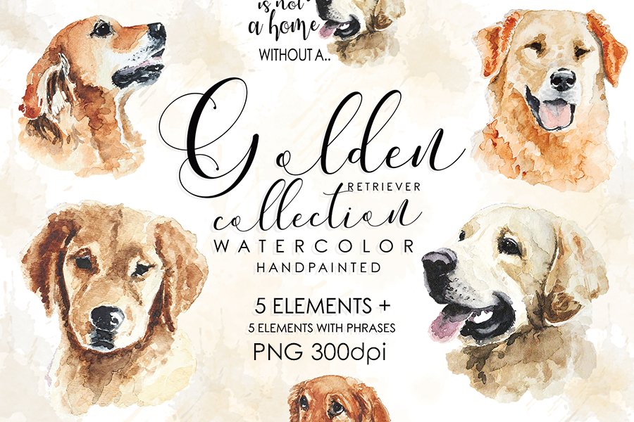 Dog Breeds, Watercolor Dog Clipart, Dogs, Dog Bundle (823405 ...