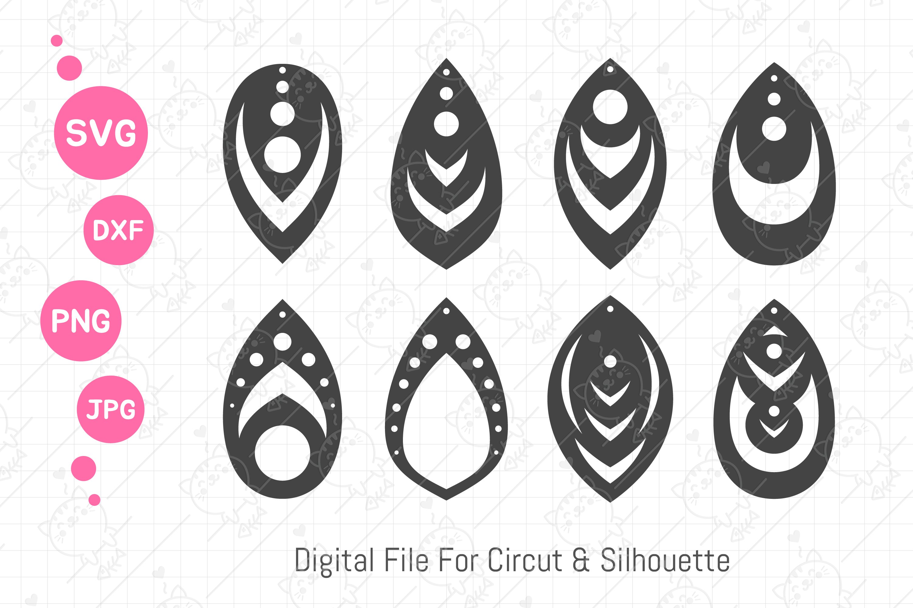 Earring template cut file | Earring svg|svg png (1364065)