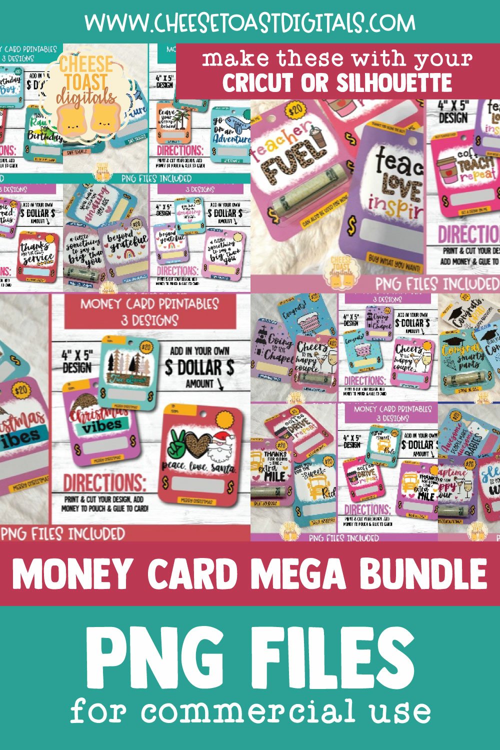 Money Card Mega Bundle Vol 1 | Money Holder PNG Designs