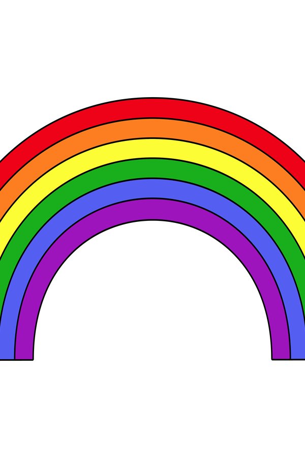 Vector rainbow white background