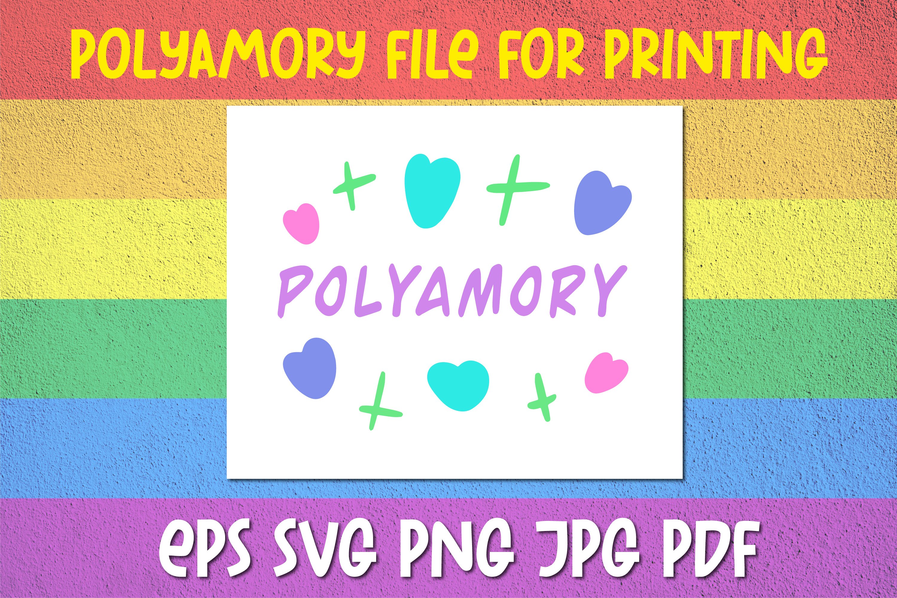 Polyamory SVG, LGBT Pride SVG