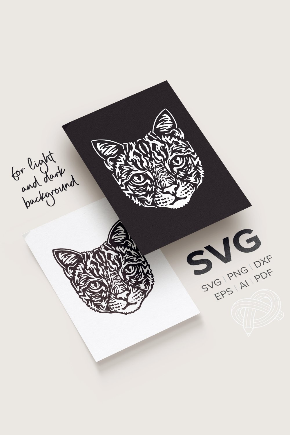 Cat SVG for Cricut and Silhouette machines. Perfect for DIY.