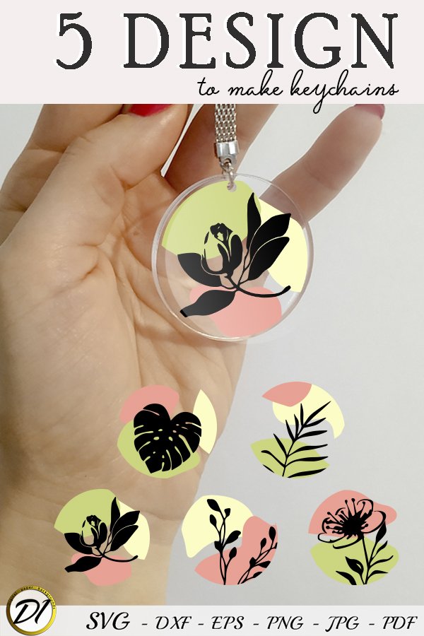 Keychain Flowers svg. Key keychain Flowers svg.