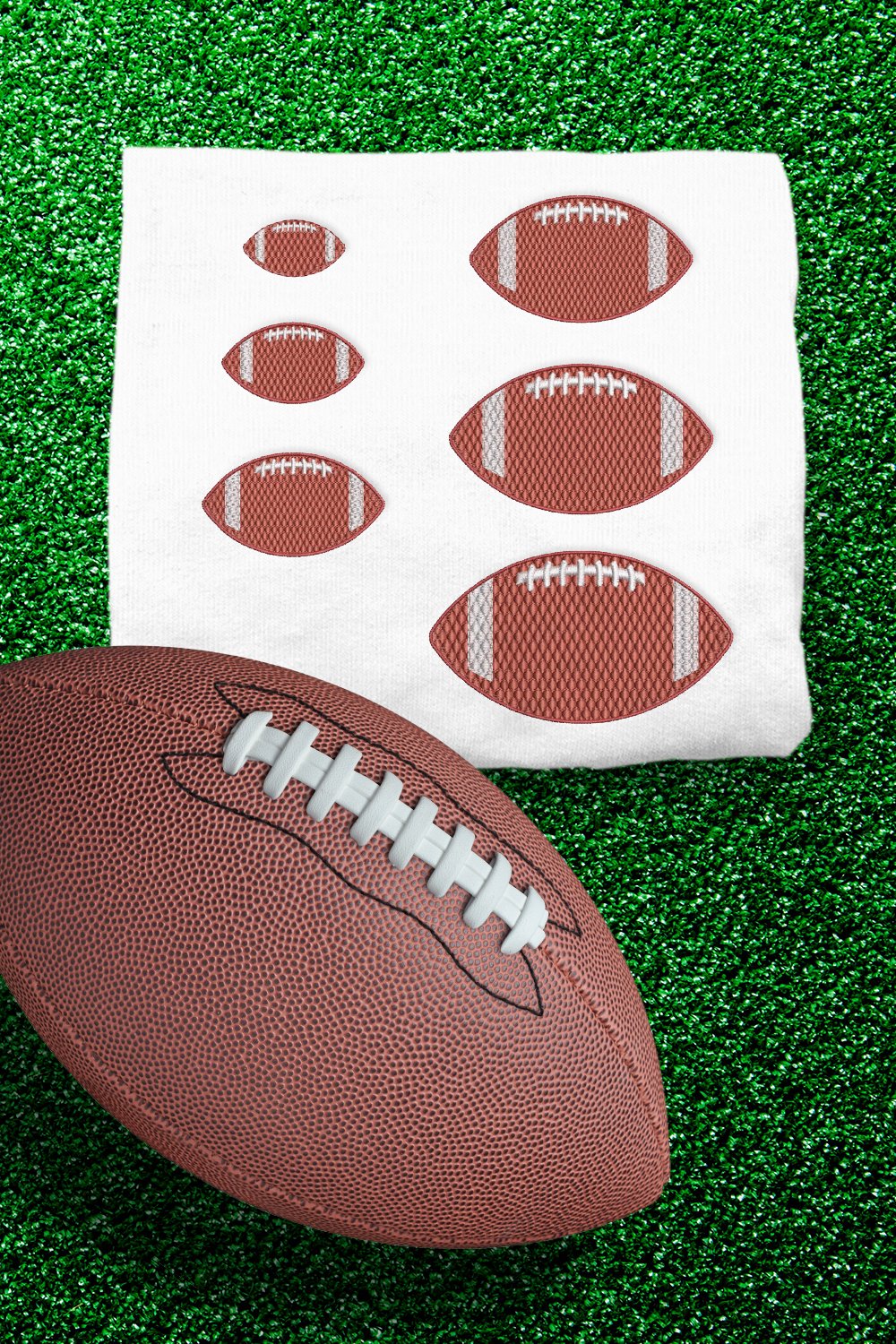 Textured American Football Mini Embroidery File