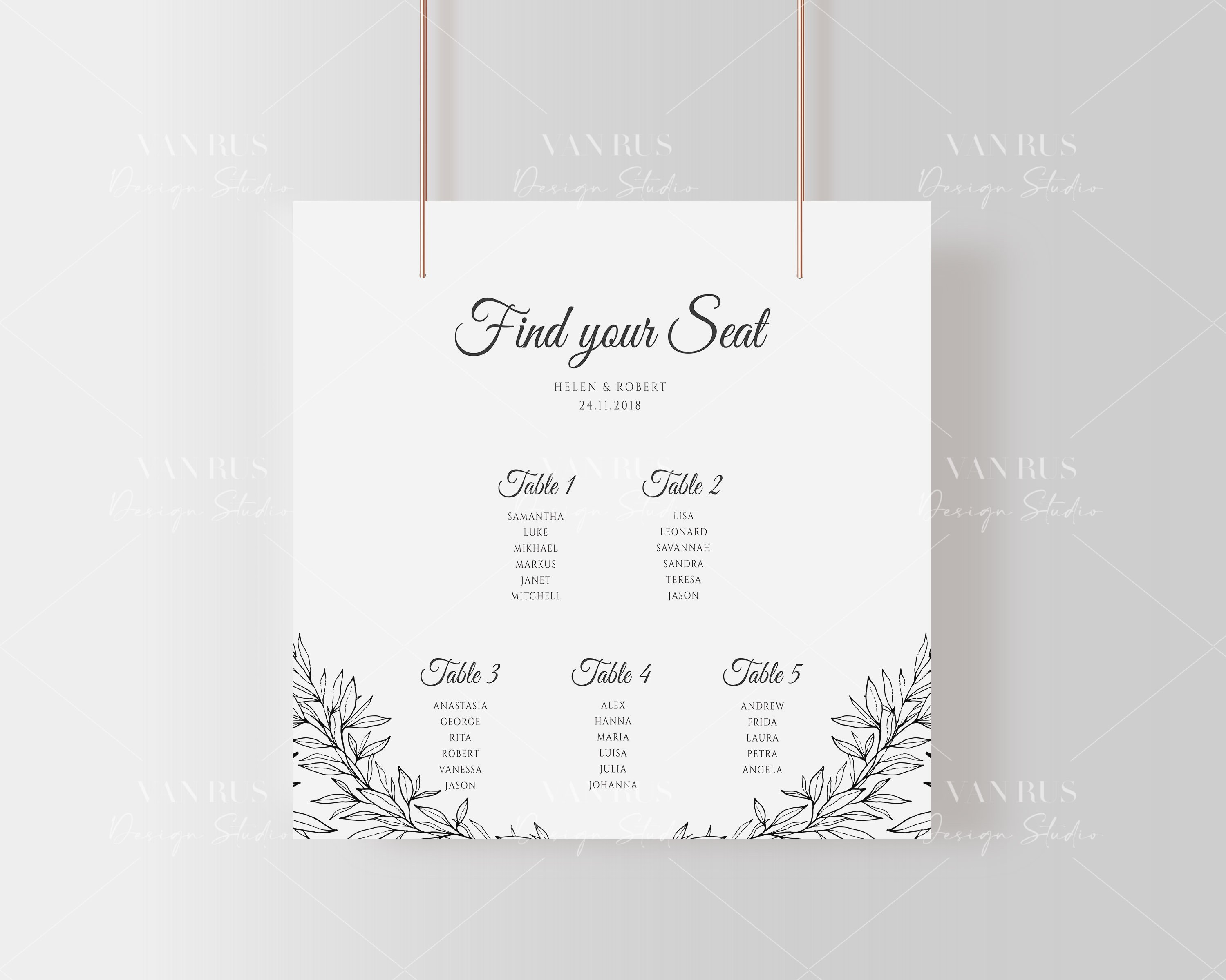 Square 1:1 Wedding Sign Mockup/JPG PNG PSD Smart Object/D4