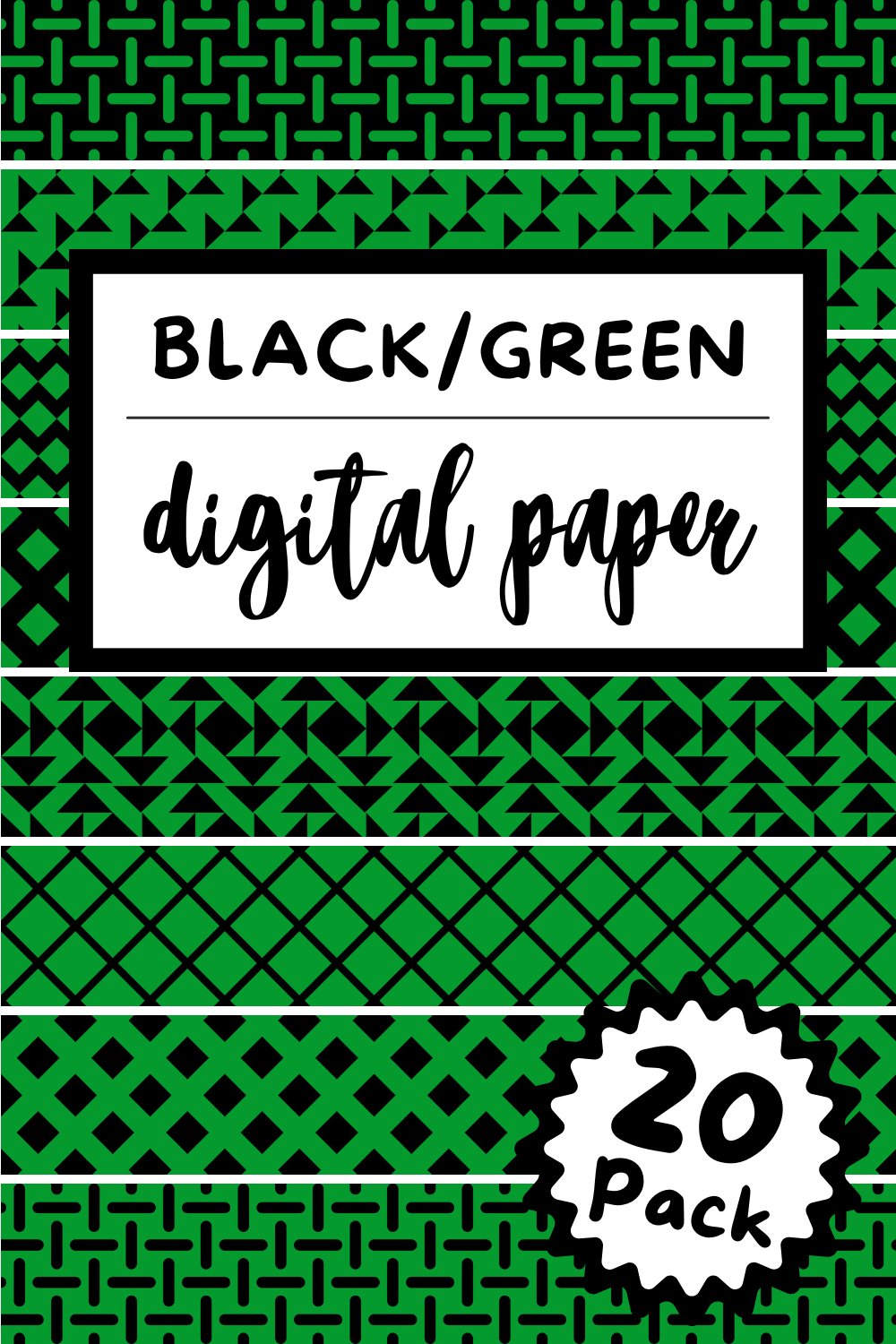 Green And Black Digital Paper, St Patrick's Day Pattern Set