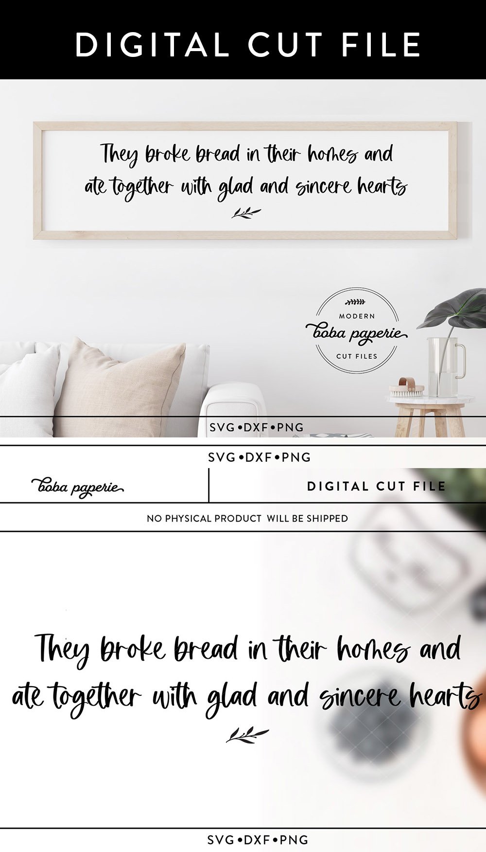 They Broke Bread sign | farmhouse dining room decor svg