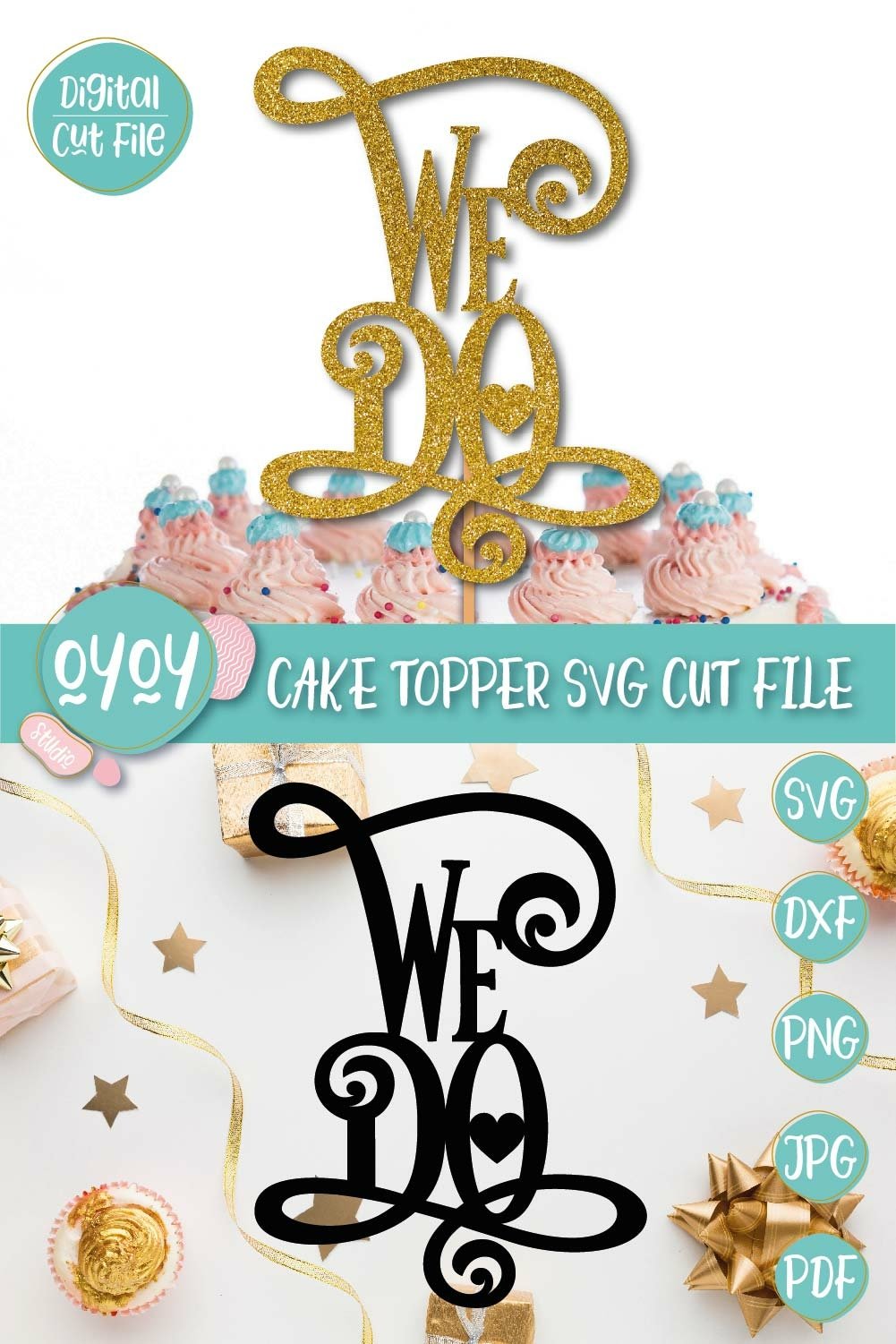 We Do SVG | Wedding Cake Topper SVG