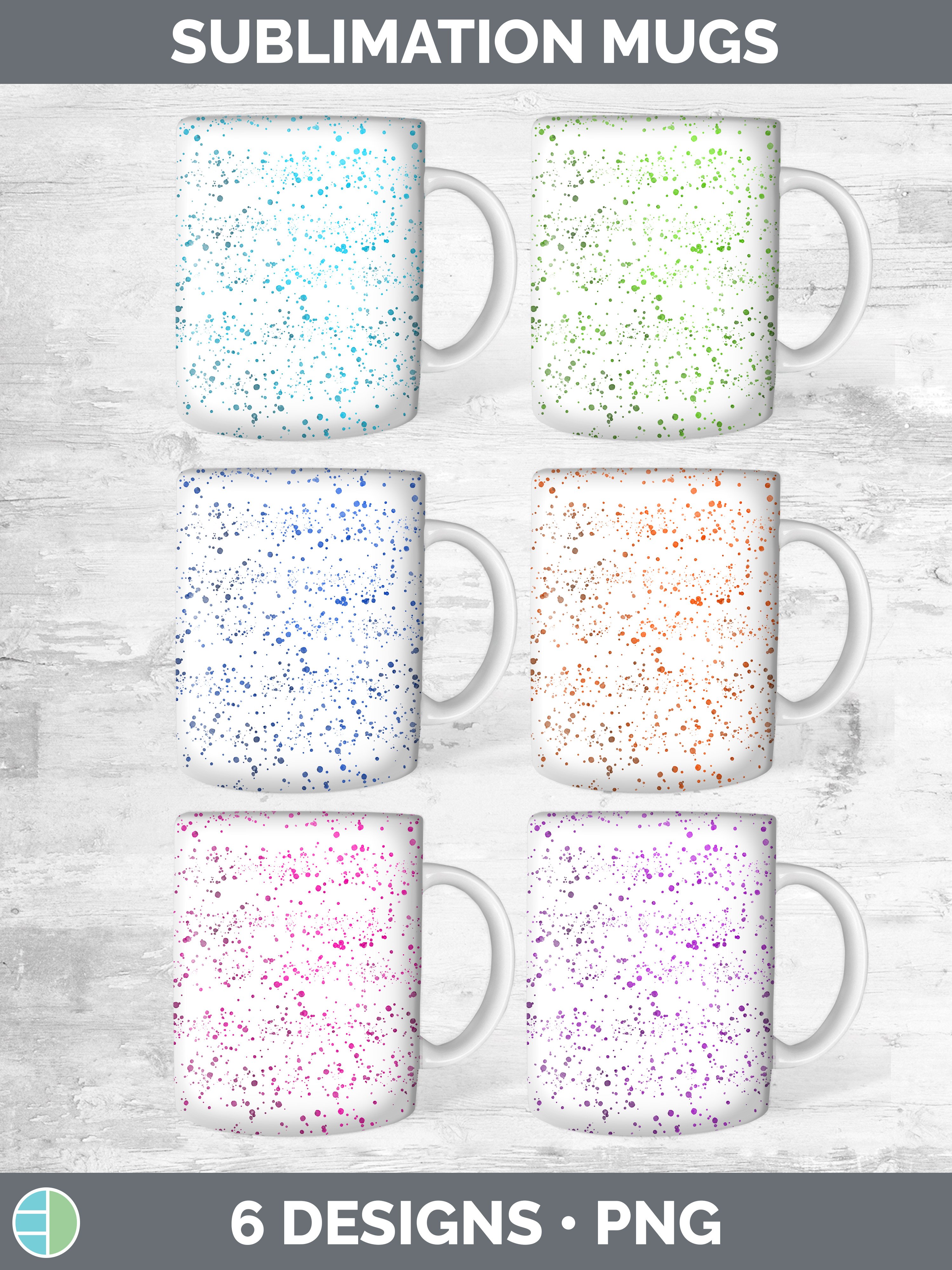 Spatter Mug Sublimation | Coffee Cup Designs PNG