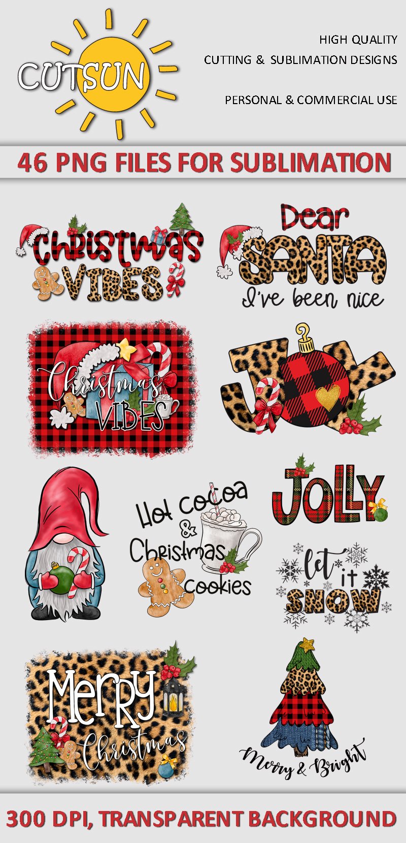 Christmas sublimation Bundle 46 designs