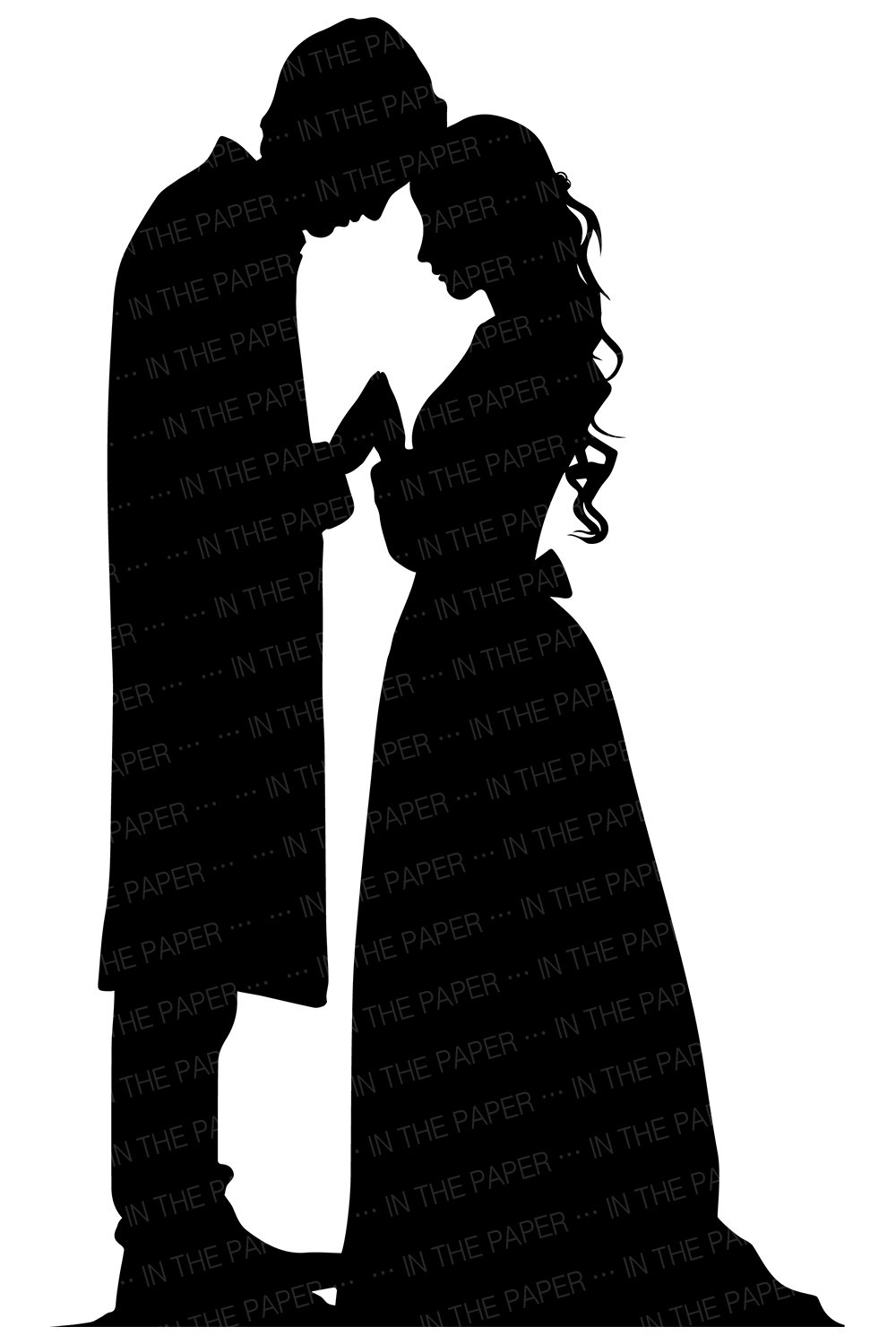 Praying Couple SVG | Black Silhouette Woman Man (3169319)