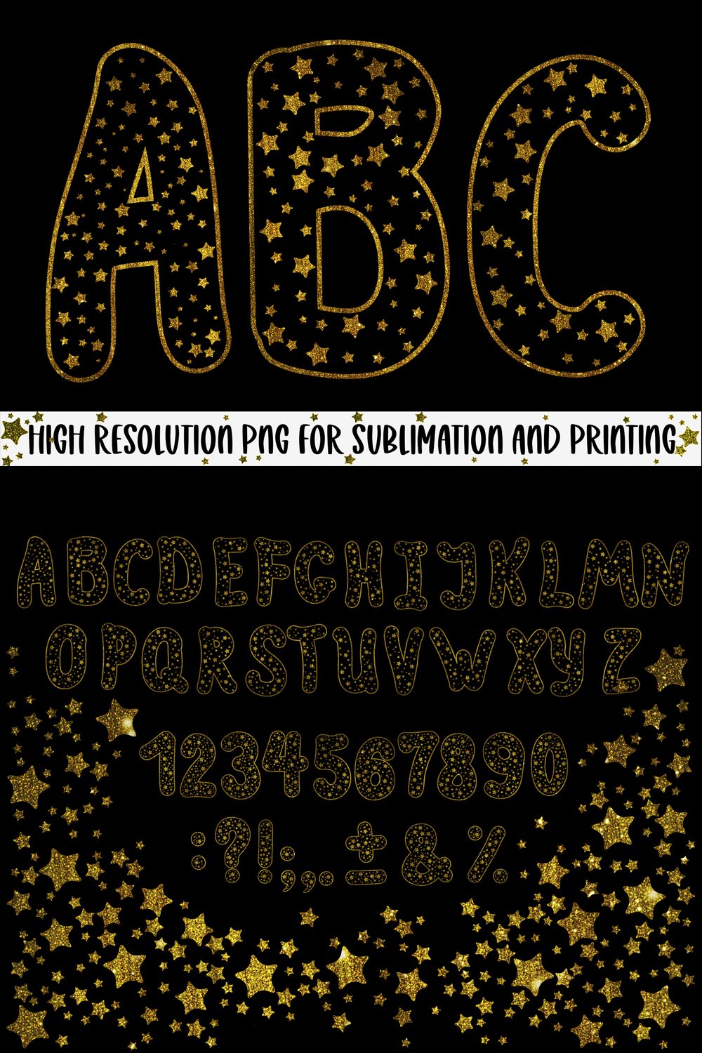 Glitter Doodle Letters Alphabet | Doodle Sublimation Letters