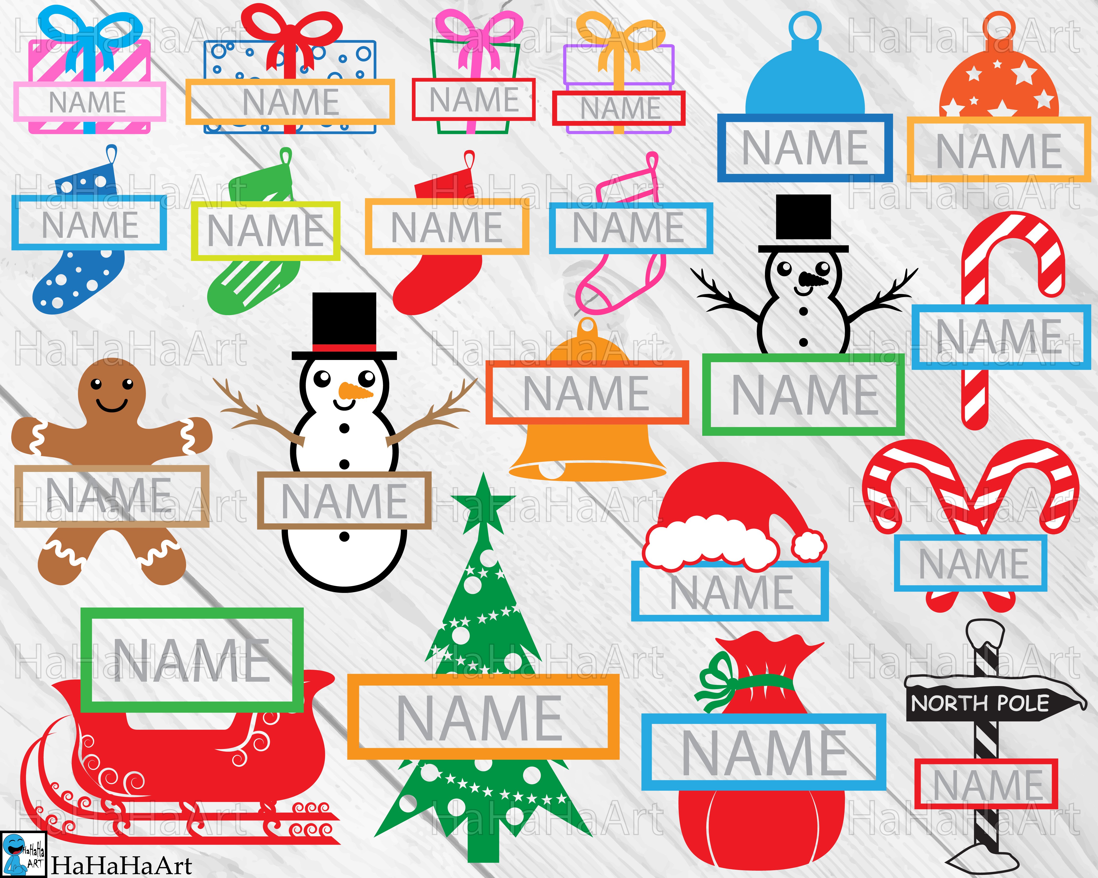 Split Christmas Designs - Clip art / Cutting Files (1056919)
