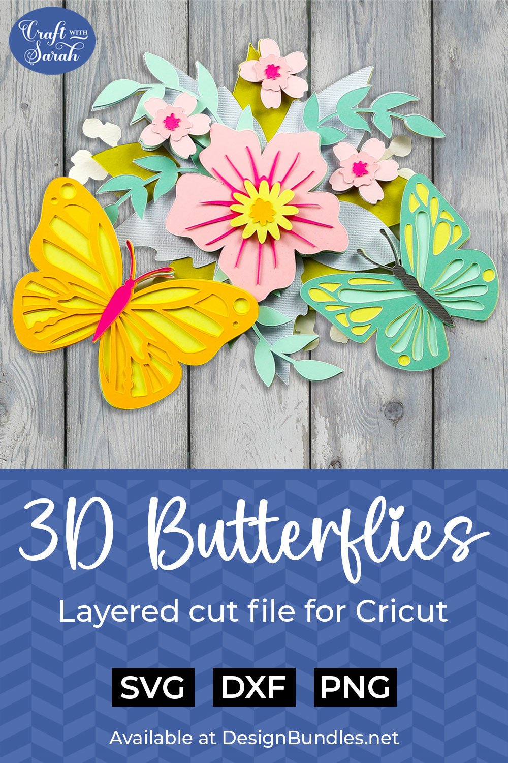 3D Butterfly SVG File | Layered Butterflies SVG (1900677)