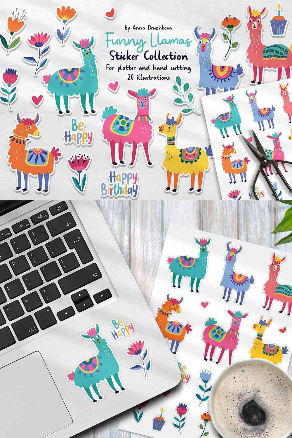 Funny Llamas Sticker Collection