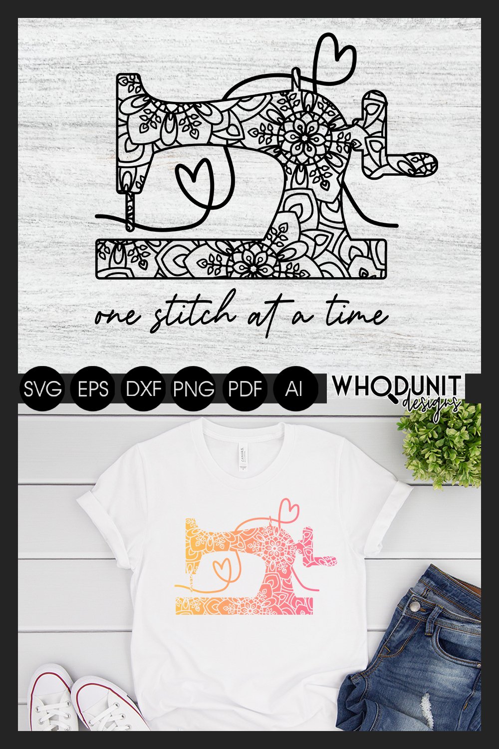 Sewing Machine SVG | Zentangle Cut File